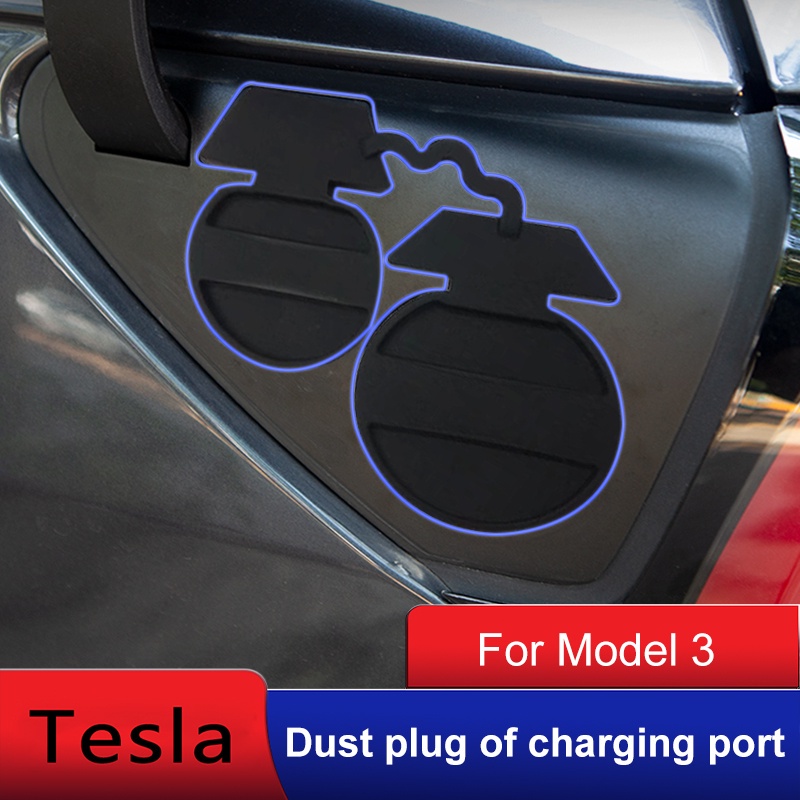 For Tesla Model 3 2022 Car Charging Port Dust Plug Protective Cover ...
