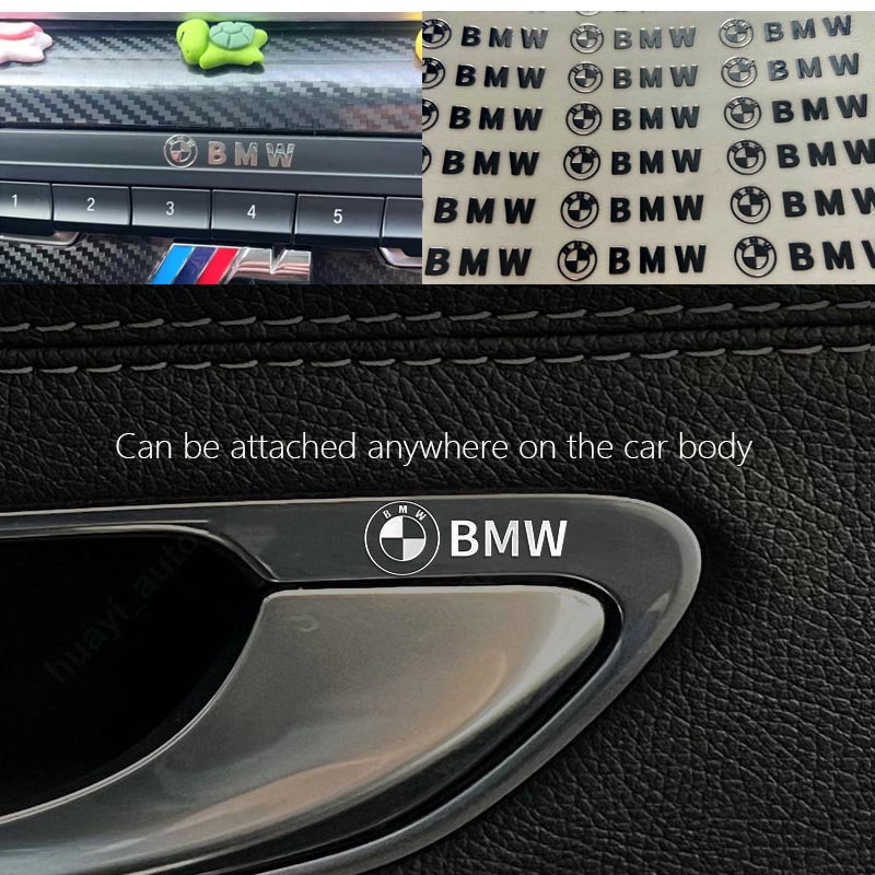 BMW Logo 3D Exterior Metal Sticker Car Interior Decorative Sticker ...