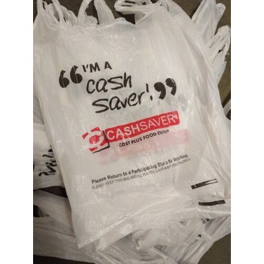 12 Single Use Plastic Cash Saver Bag Many Purposes Left "Recycling ...