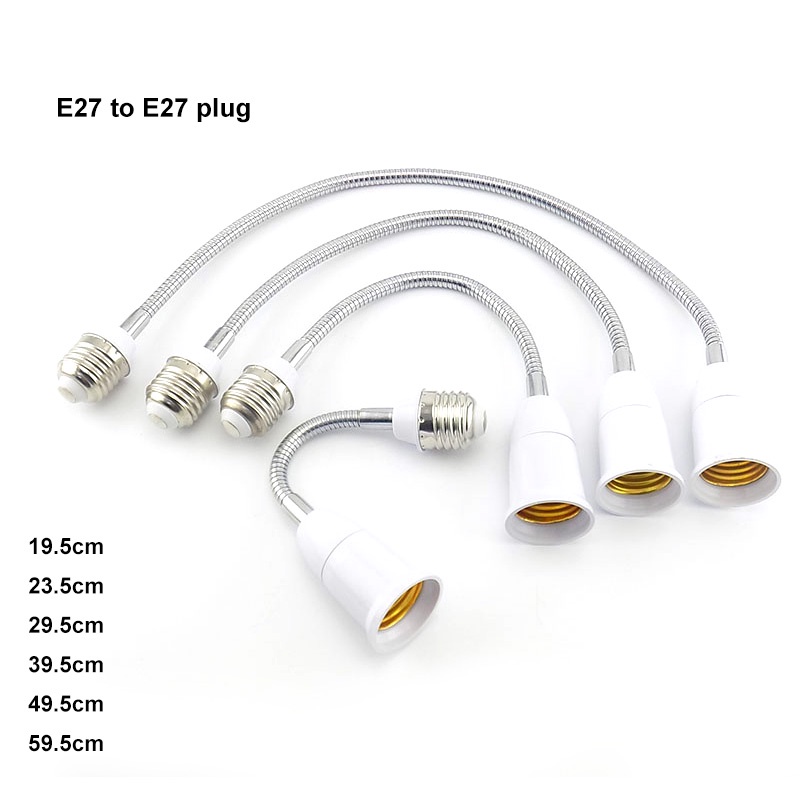 6 size Flexible LED Light Bulb Base E27 to E27 extension extender ...