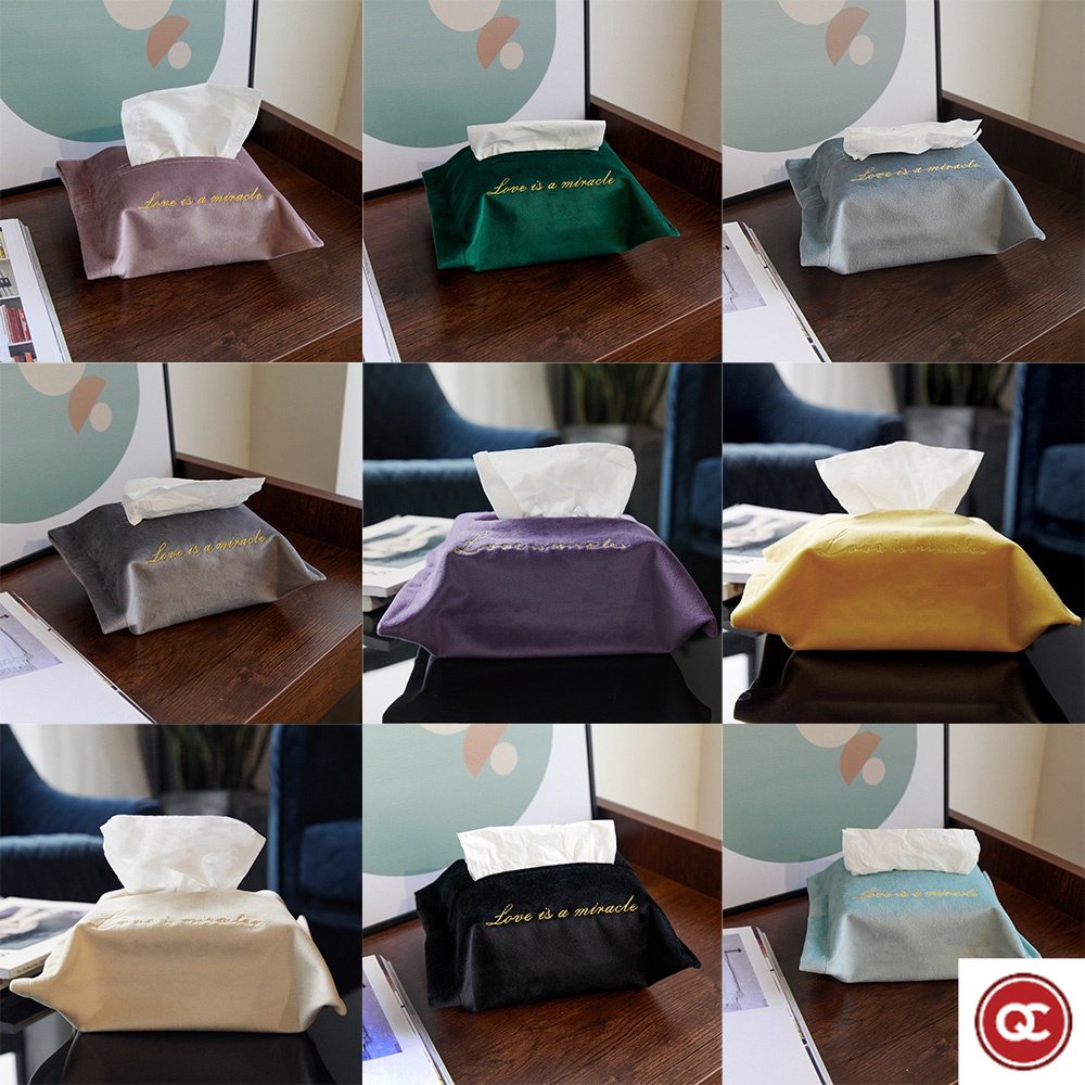 QC Super Low Price Tissue Box Small Fresh Simple Car Tissue Box Fabric ...