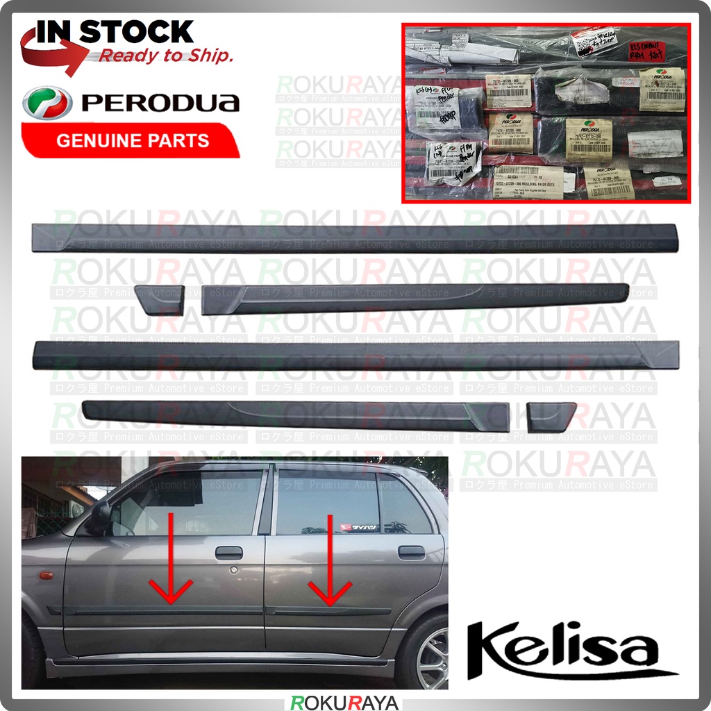 [ORIGINAL] 4in1 Perodua Kelisa Facelift 04 Genuine Side Door Moulding ...