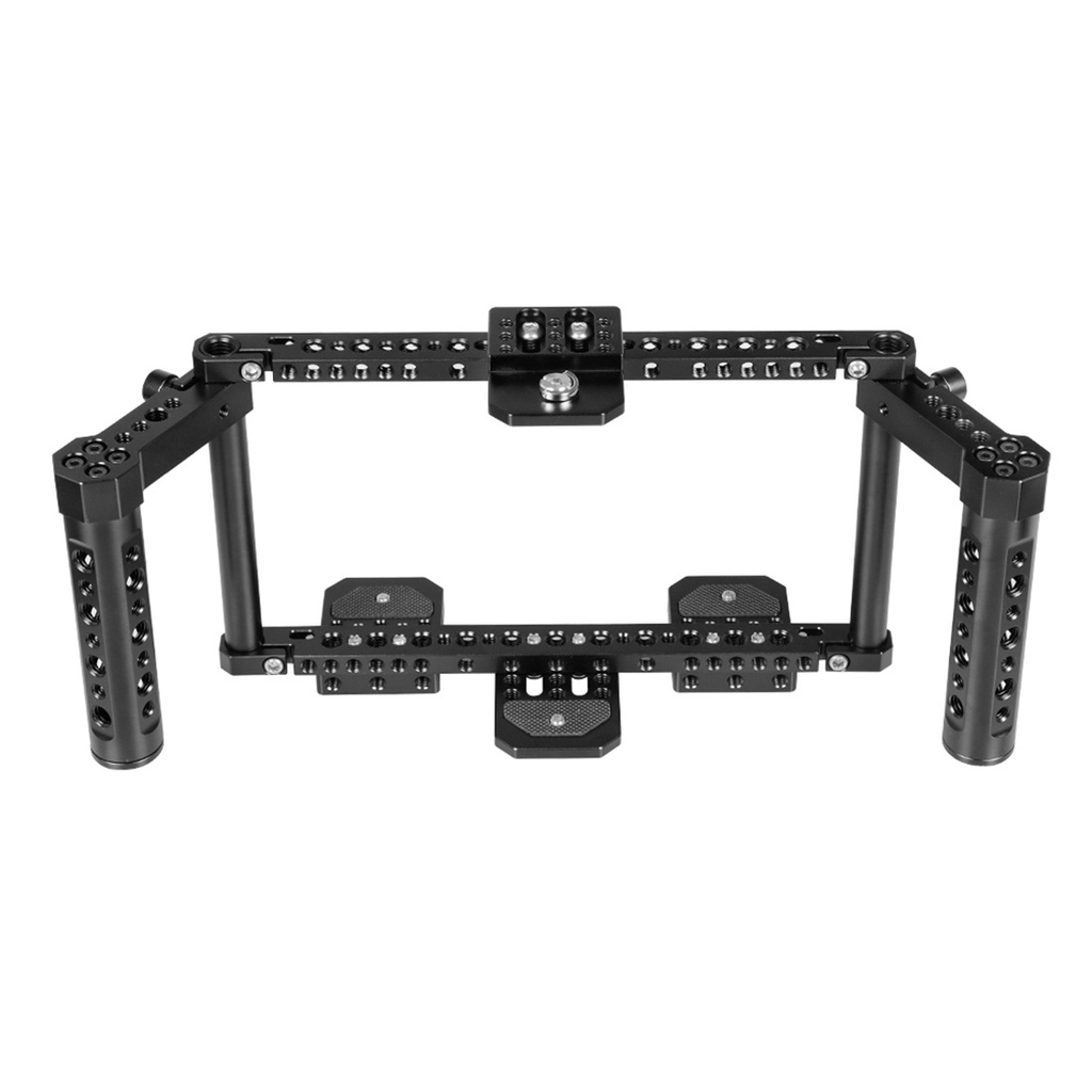 Dual Handle Grip Adjustable Camera Monitor Cage Rig 7" 6" 5" Support ...