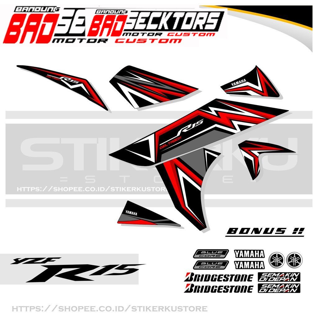 Striping YAMAHA R15 V2/STRIPING YZF R15 V2/Graphics/Stickers R15 V2 ...