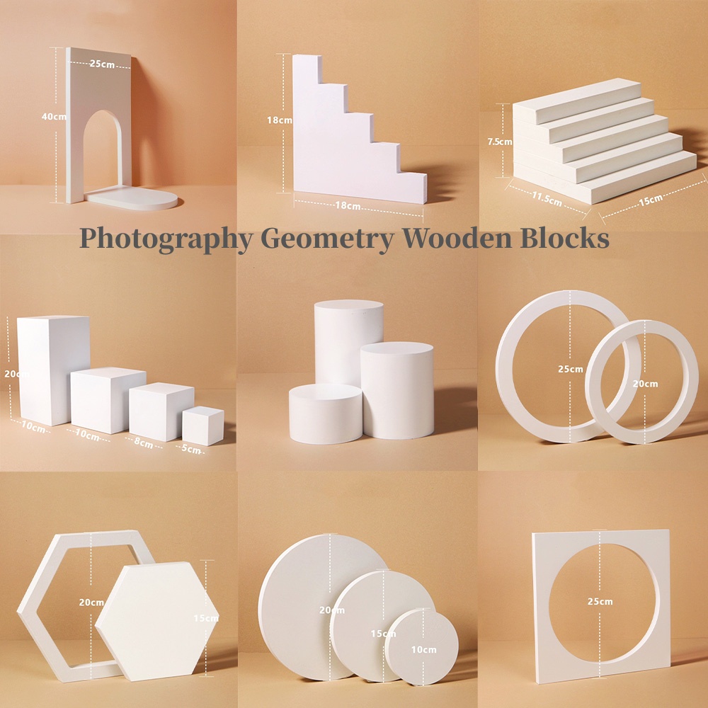 Creative Photography Geometry PVC Blocks Square Ladder Stairs Cylinder ...