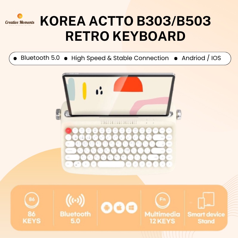 Korea Actto Keyboard B303/B503 Korea Retro Keyboard Bluetooth Keyboard ...