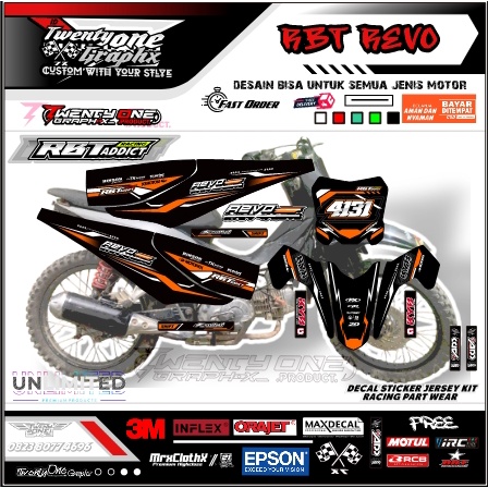 Rbt REVO ABSOLUTE FIT X TRABAS DECAL Sticker Duck TRAIL MODIF GTX ...
