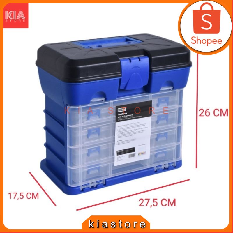 Tamiya Storage Box Tool Box With 4 Tamiya Toolbox Organizers | Shopee ...