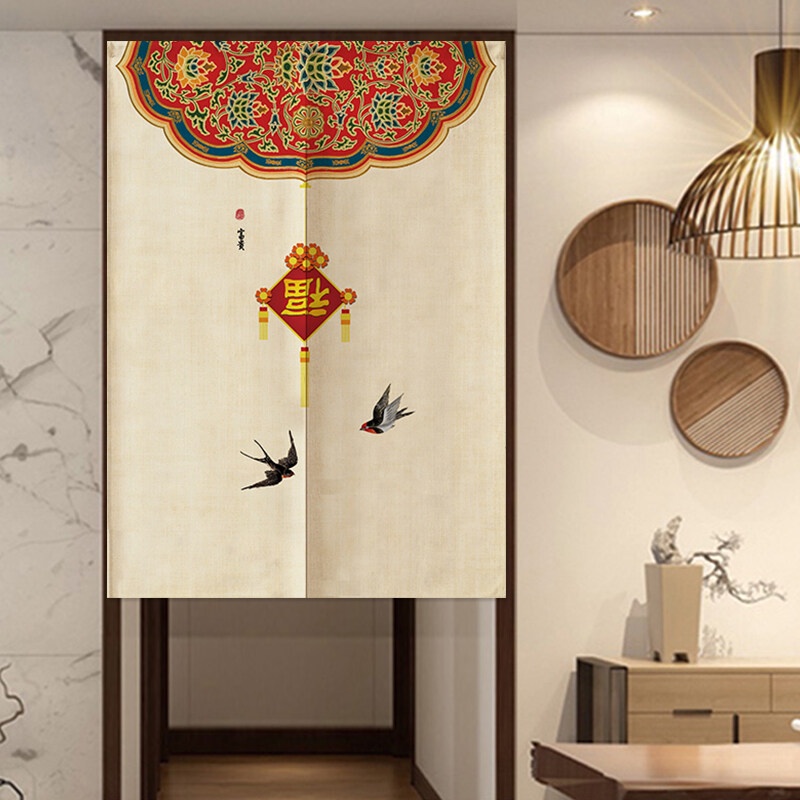 Ins Curtain Fabric Decoration Door Curtain Bedroom Kitchen Smoke-proof ...