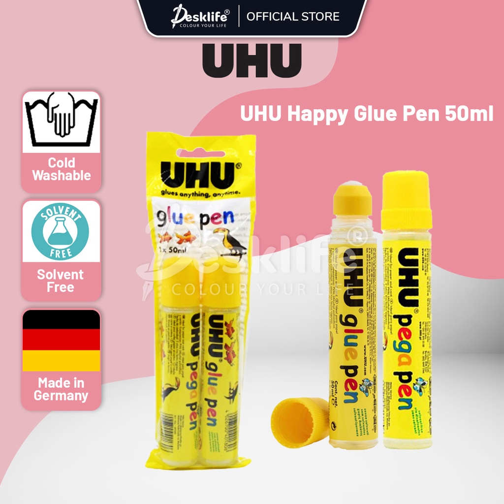 Desklife UHU Happy Glue Pen 50ml -(2s/PKT ) Gam Kertas Kraftangan ...