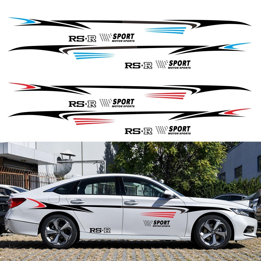 Car modification waist line body stickers personality modification ...