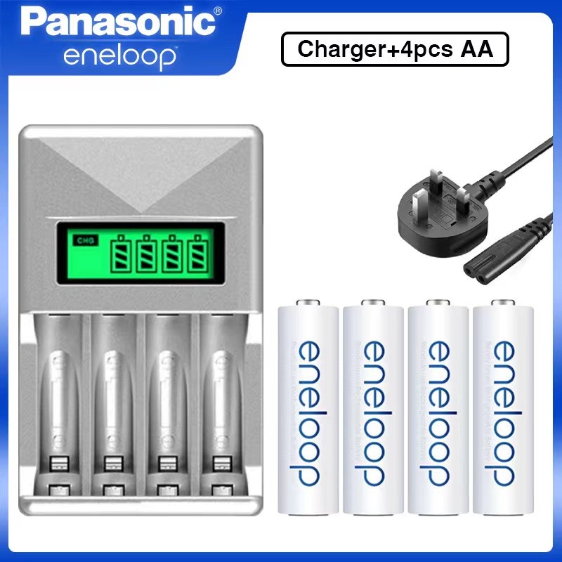 Panasonic Eneloop AA/AAA Ni-Mh Rechargeable Batteries With 4 Slots LCD ...
