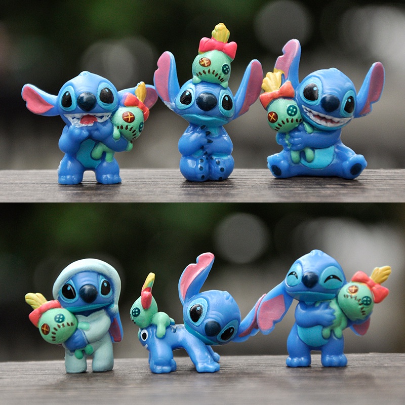6Pcs/Set Anime Lilo and Stitch figures Toys Lovely Stitch Hand With ...