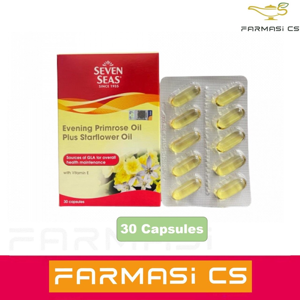 Seven Seas EPO Plus Starflower Oil 1000mg with Vitamin E 30 capsules ...