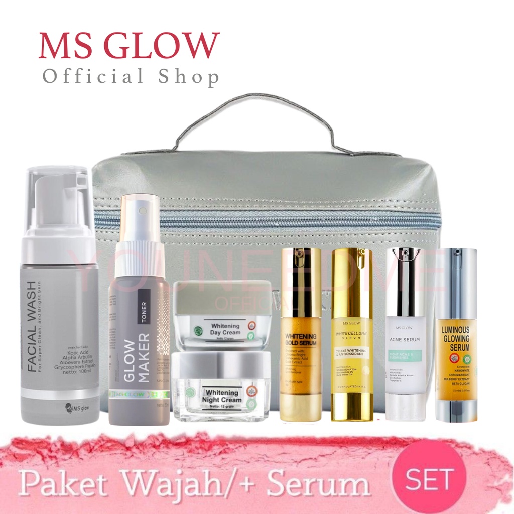 Ms GLOW/MS GLOW Face Package/LUMINOUS Package/WHITENING Package ...