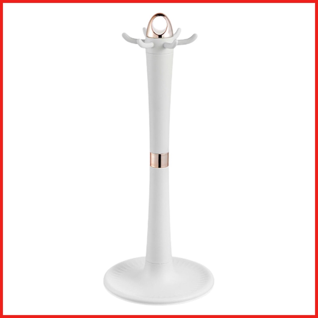 Kitchen Utensil Holder Rotating Organizer with 6 Hooks Heavy Duty Anti ...