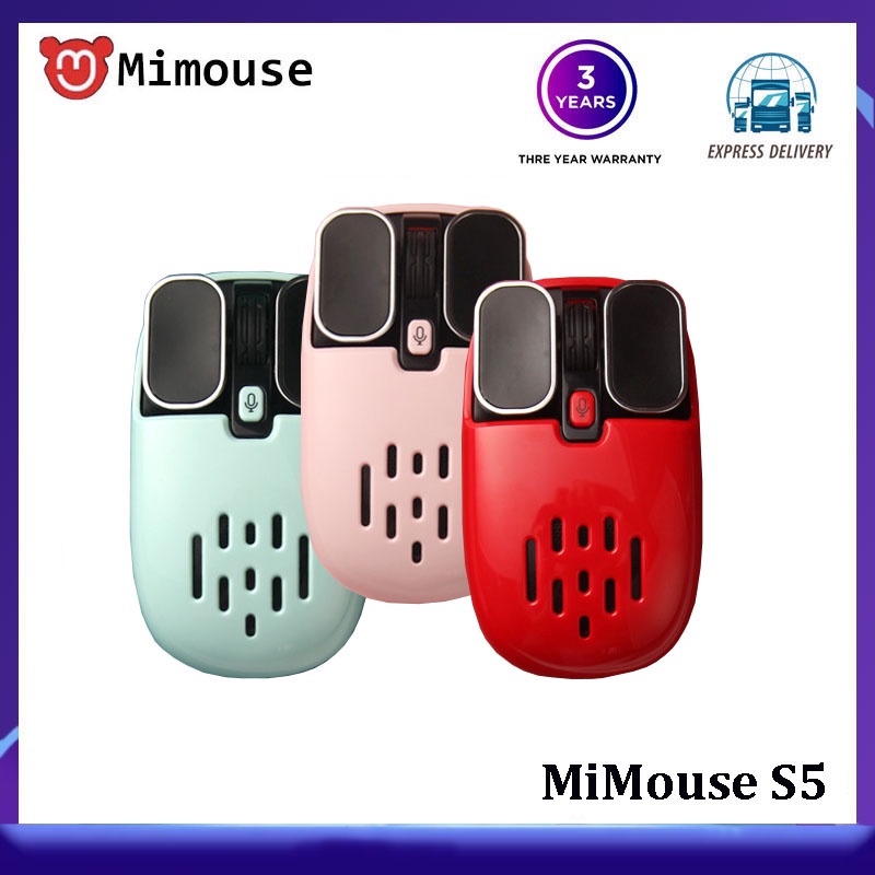MiMouse S5 Smart Voice Mouse Wireless Bluetooth Girl Typing Computer Rechargeable laptop ...