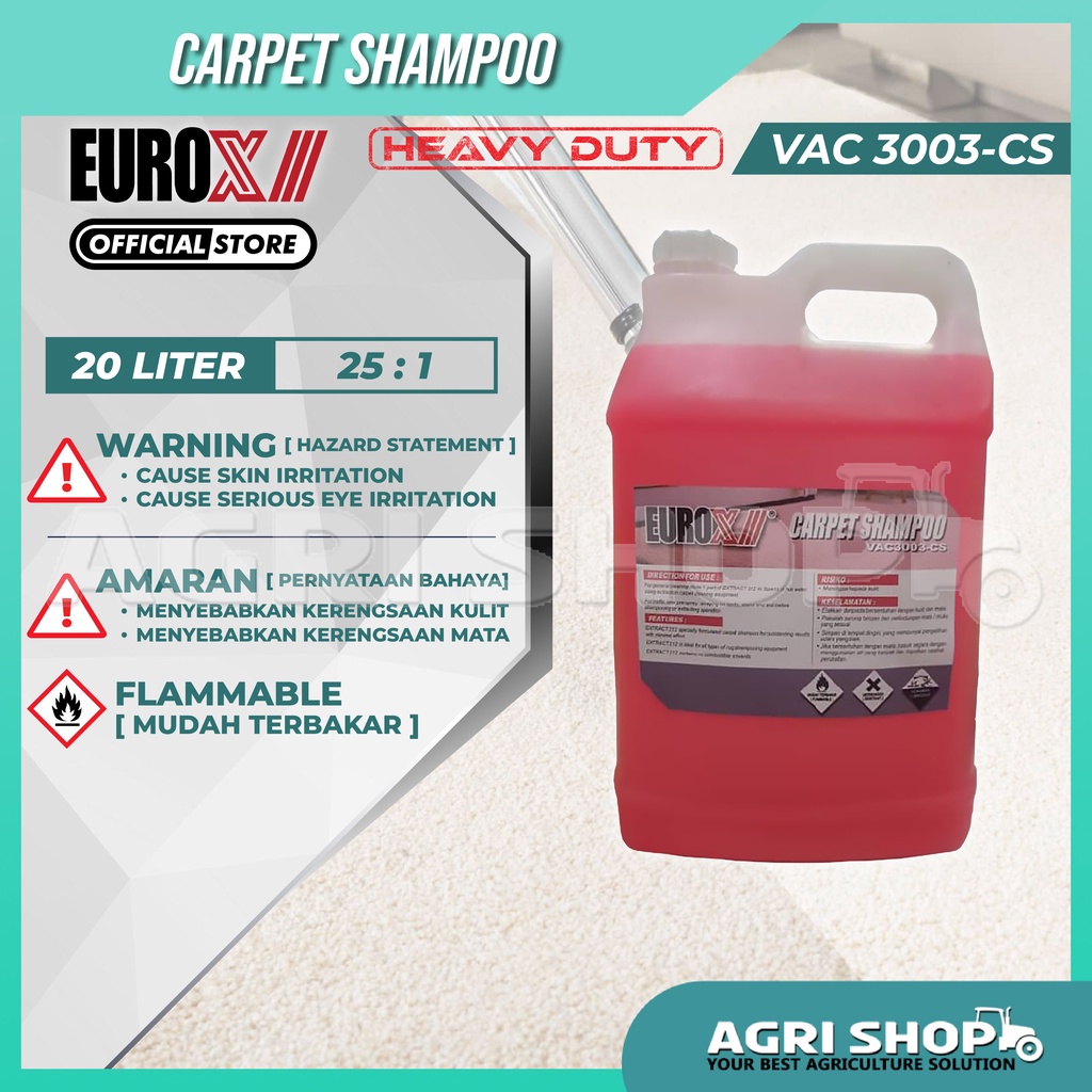 Agrishop Euro Carpet Shampoo VAC 3003 - CS 20 Liter (25:1) | Shopee ...