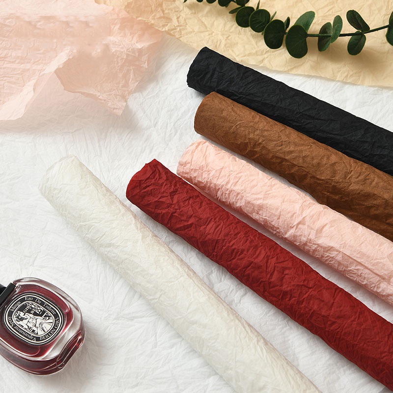 SHIOK Xue Nai Crumpled Waterproof Wrapper For Flower Bouquet Decoration ...