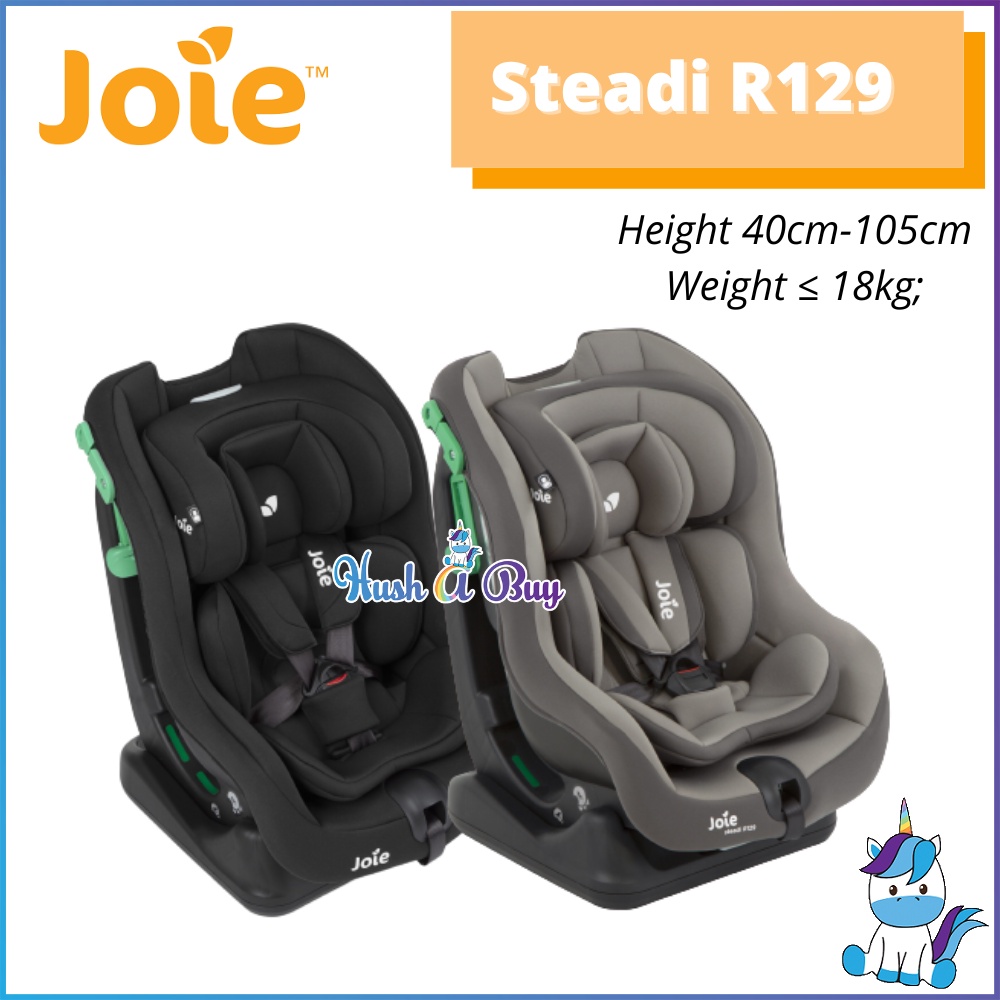 Joie Steadi R129 Convertible Car Seat- Cobblestone/ Shale / Using Seatbelt (Approx. 4 years old ...