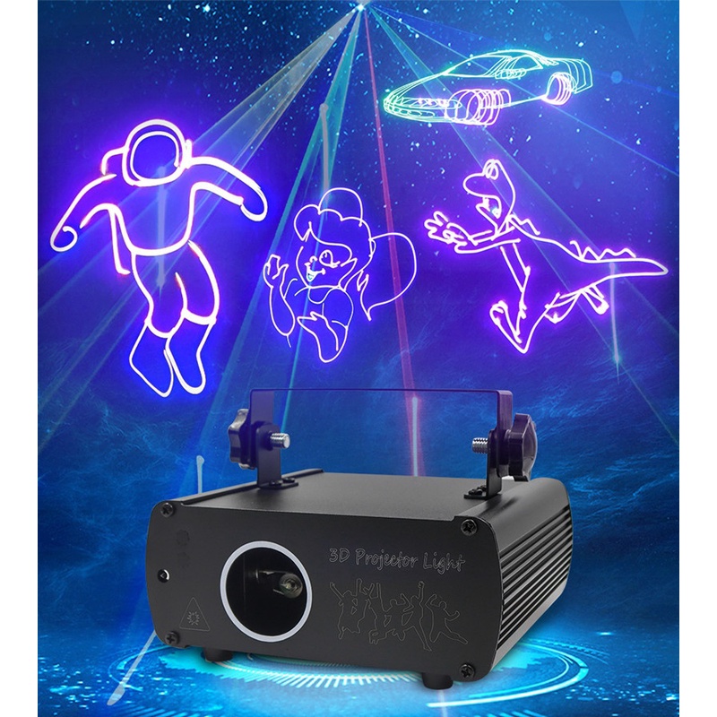 RGB Laser Light Animation Beam Scanner Laser Stage Light Projector DJ ...