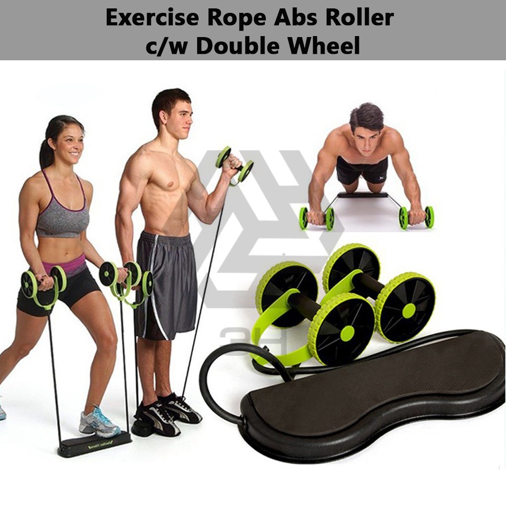 3H Roda Senaman Perut Dua Roda | ABS Roller Fitness | Alat Senaman ...