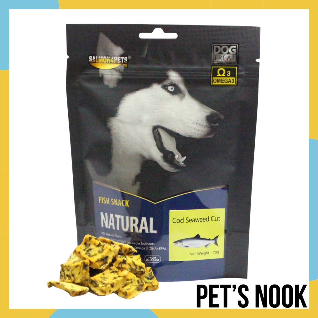 Codfish & Seaweed Biscuit Treat by Salmon4Pets - Premium & Seaweed ...