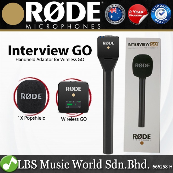 Rode Interview GO Handheld Mic Adaptor Holder for Wireless GO ...