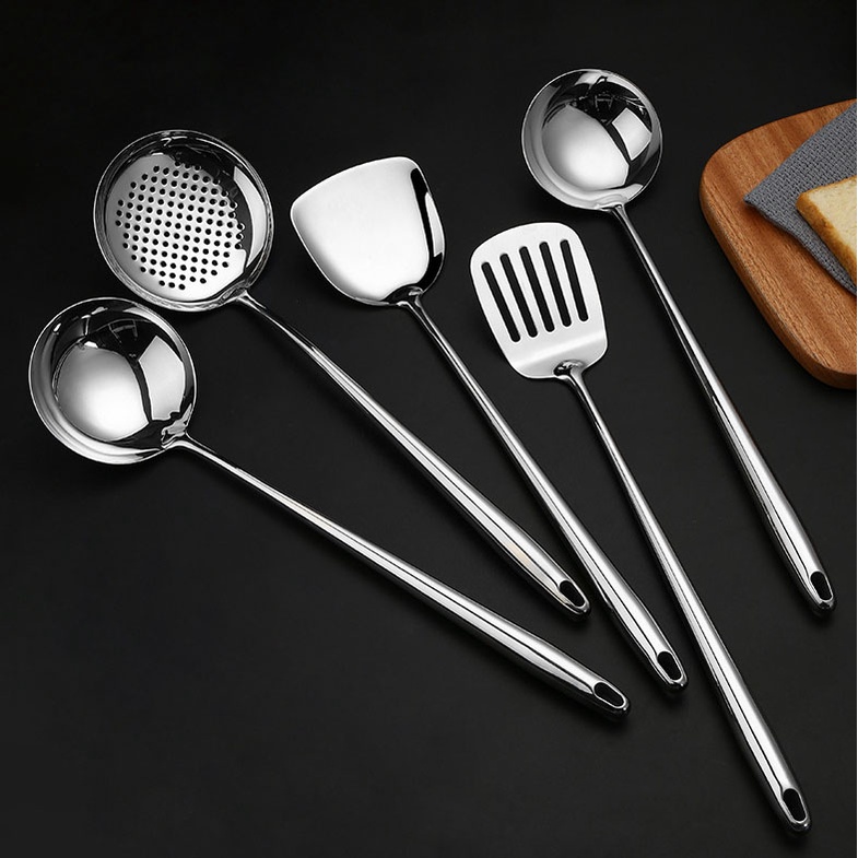 [O&P] SUS304 SOLID TURNER/ SLOTTED TURNER/ SOUP LADLE/ SKIMMER MIRROR ...