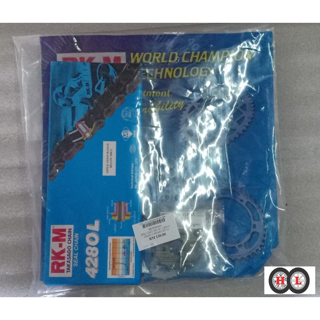 RKM SPROCKET SET YAMAHA MT15 WITH O RING CHAIN(Rantai Motor YAMAHA MT15 ...