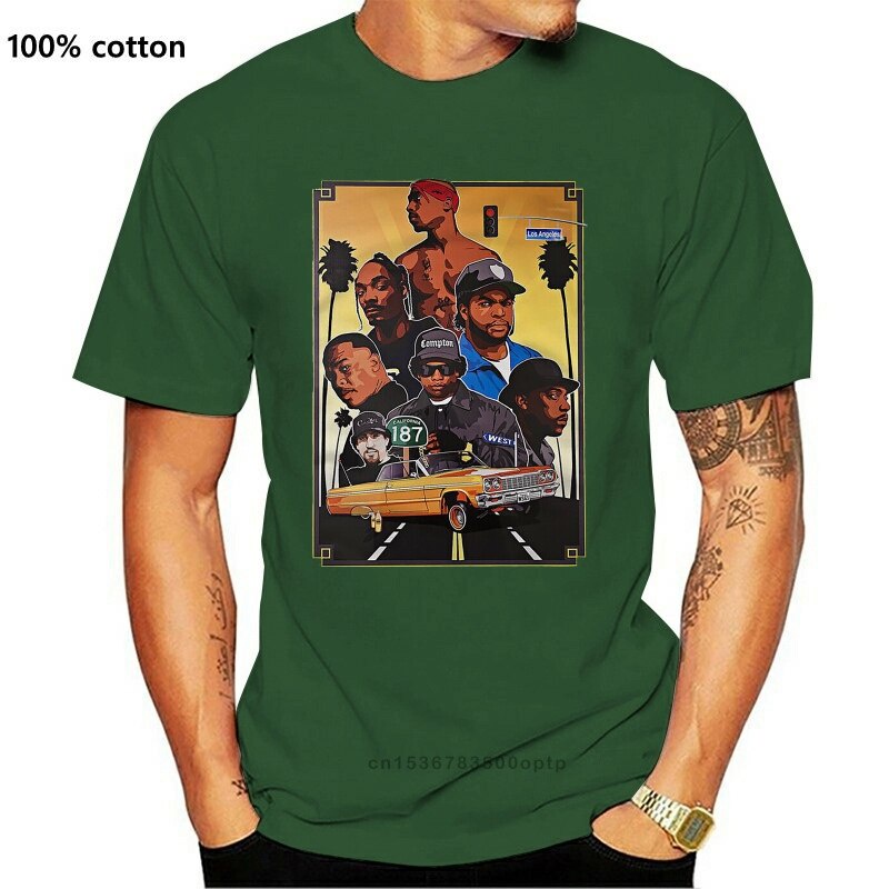 2023 male shirt NWA Snoop Dogg 2PAC Tupac straight Outta Compton Jay Z ...