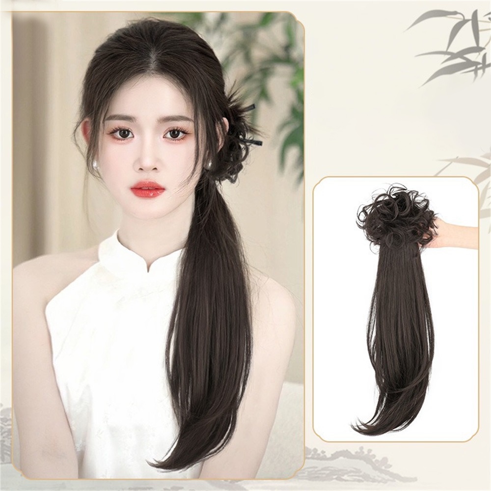 Chinese Style Natural And Realistic Hair Braid Ponytail For Traditional ...