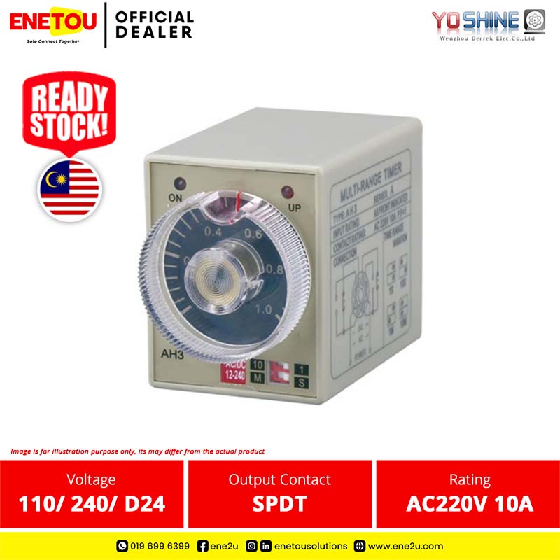 YOSHINE AH3-1 TIME RELAY SPDT | Shopee Malaysia