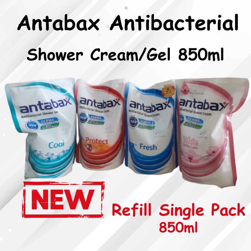 Antabax Antibacterial Shower Cream/Gel 850ml (Refill Single Pack) MFG ...