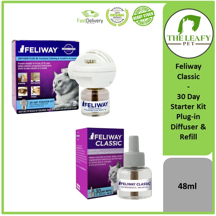 Feliway Classic 30 Day Plug In Diffuser For Cat Starter Kit ( Diffuser ...