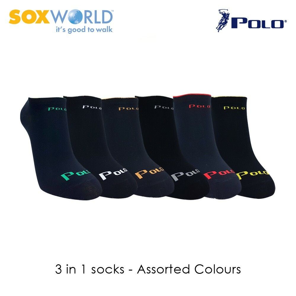 [SOXWORLD] 3 in 1 Polo Haus Men's Foot Cover Invincible Socks by Sox ...