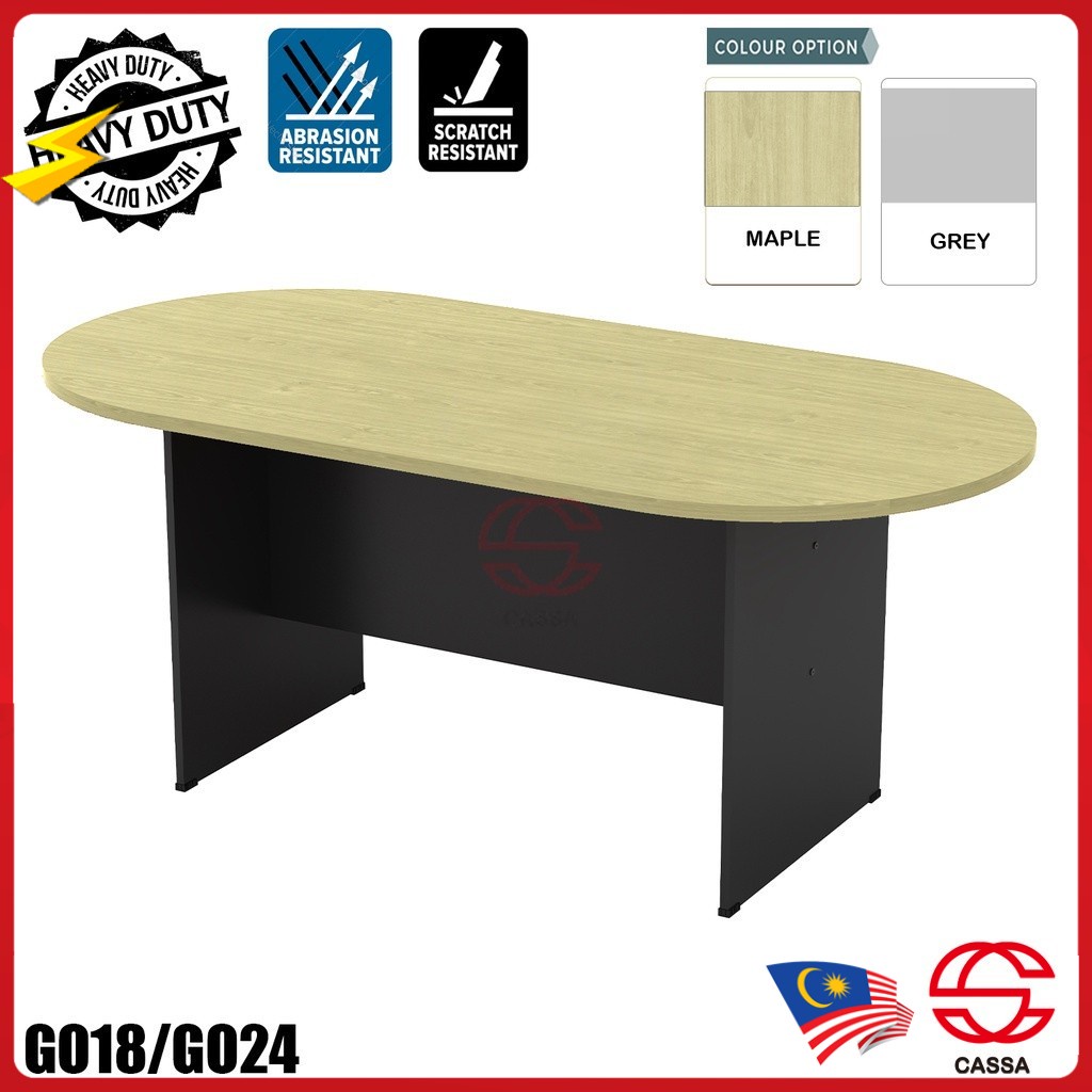 Cassa Melamine Oval Conference Table Writing Table Computer Table Meja ...