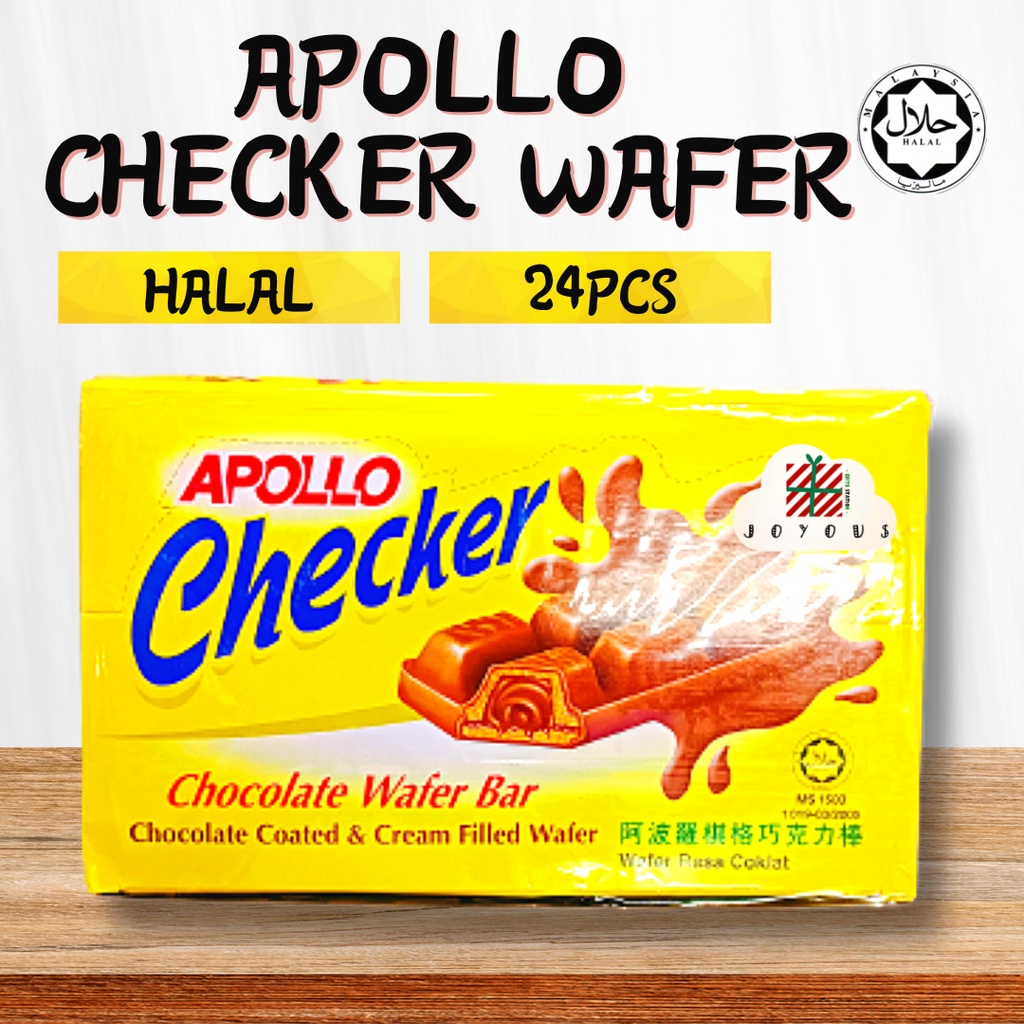 24pcs Apollo Checker Chocolate Wafer Bar (1788) | Shopee Malaysia