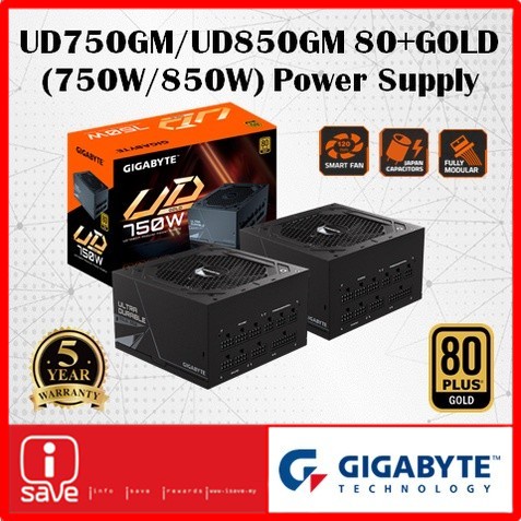 Gigabyte Ultra Durable GP- UD750GM / UD850GM / UD1000GM / 80+ Gold Full ...