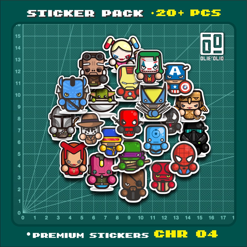 Superhero FUNNY CHARACTER STICKER 4 | Tumbler STICKER | Helmet SUITcase ...