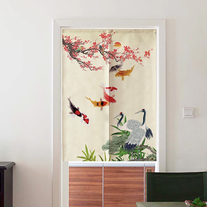 Door Curtain Fabric Home Decoration Curtain Peephole Proof Household ...