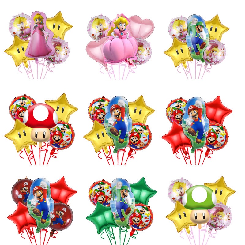 Super Mario Brothers Foil Balloon Luigi Character Balloon Princess ...