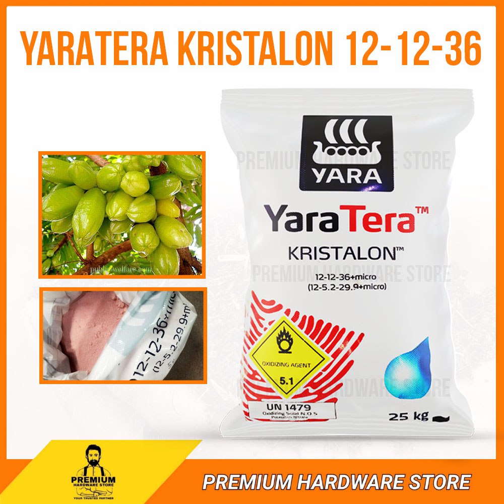 YARA YaraTera Kristalon Red 12-12-36+micro 25kg Water Soluble ...