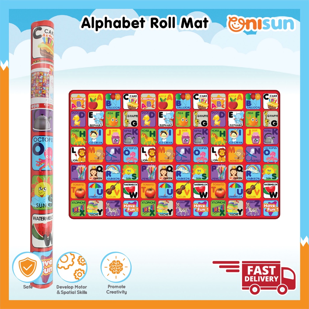 Alphabet Waterproof Roll Mat for Kids! | Large / Small Size (Tikar ...