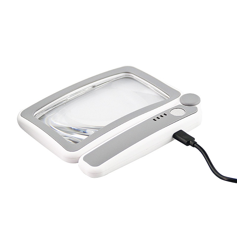 LOCAL STOCK 4X Magnifying Glass with LED Light Rechargeable Kanta ...