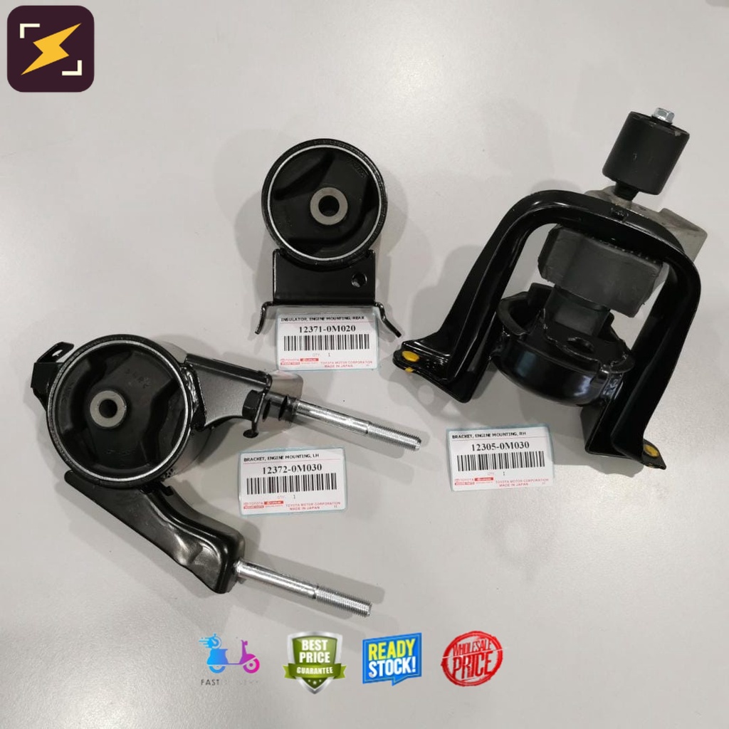 TOYOTA ENGINE MOUNTING SET FOR TOYOTA VIOS NCP42 2002-2007 FULLSET ...