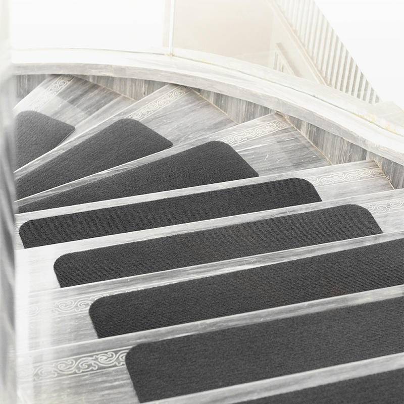 M-H non slip and soundproof stair step carpet mats non adhesive self ...