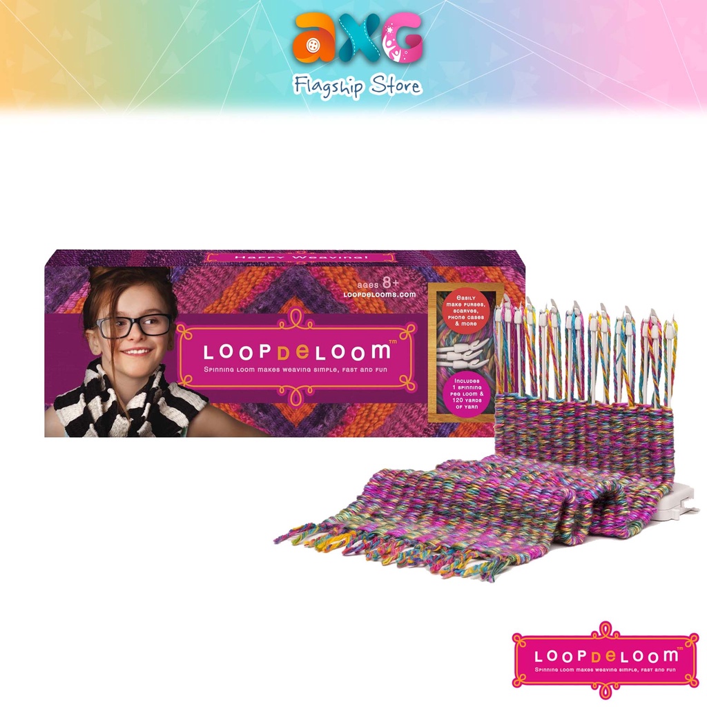 RAYA SALES | Loopdeloom Spindle Weaving Loom Kit LWE31 Activity Set ...