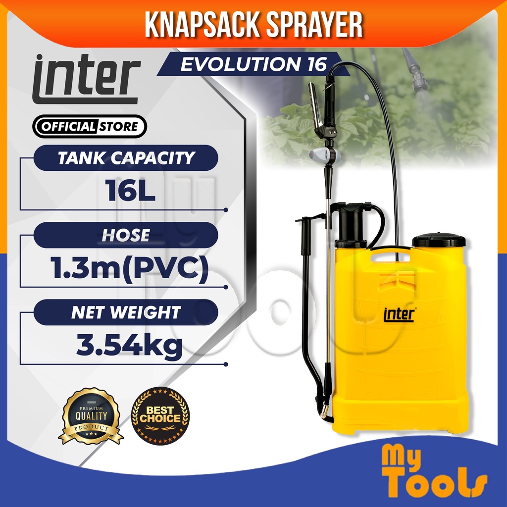 Mytools INTER Evolution 16 Knapsack Sprayer | 16L Tank | Pump Racun ...