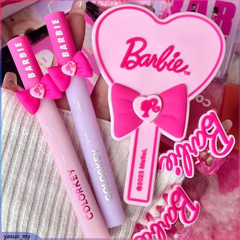 2023 New Barbie Pink Girl Series Peripheral Handheld Mirrors Hair Clips ...